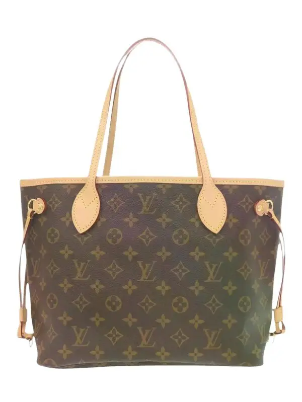 LOUIS VUITTON Monogram Neverfull Pm Tote Bag - Brown