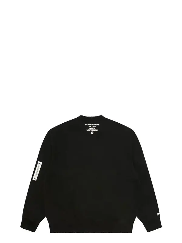 AAPE BY *A BATHING APE Moonface Embossed Sweatshirt - Black