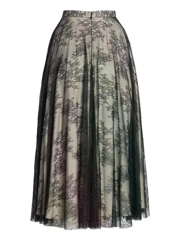 Erdem Floral Lace A-line Skirt - Neutrals