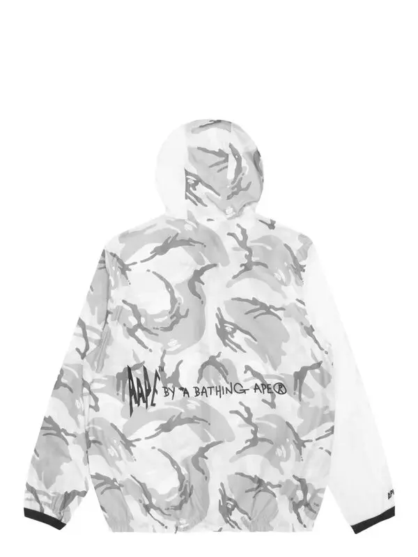 AAPE BY *A BATHING APE Moonface Camo-print Hooded Jacket - White