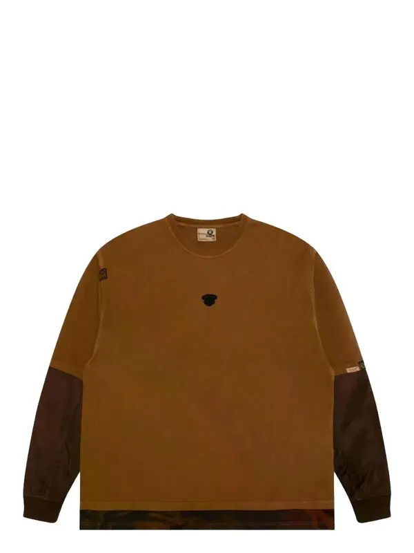 AAPE BY *A BATHING APE Moonface Logo T-shirt - Brown