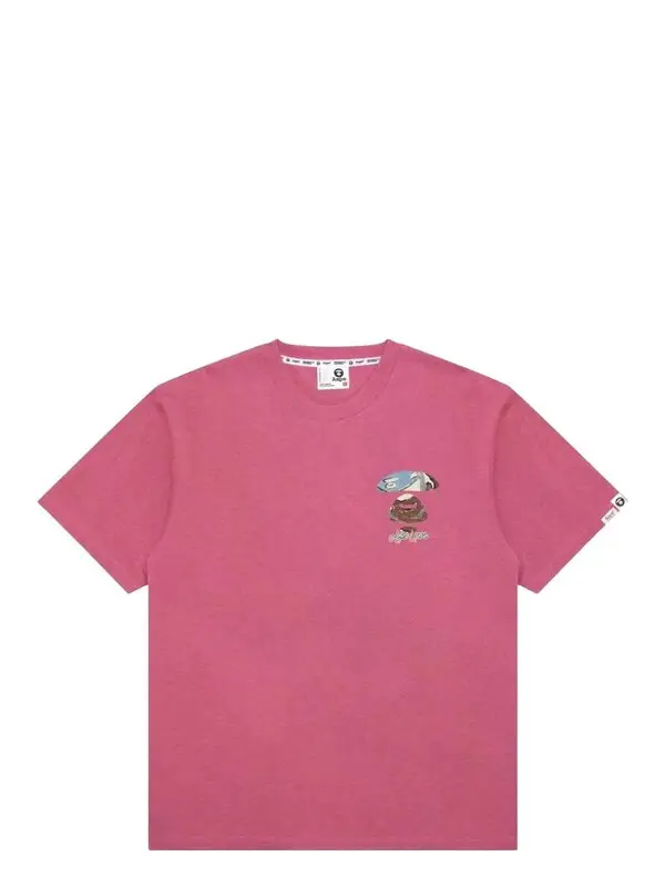 AAPE BY *A BATHING APE Moonface-print T-shirt - Pink