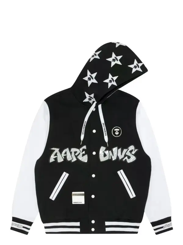 AAPE BY *A BATHING APE Embroidered Hooded Jacket - Black