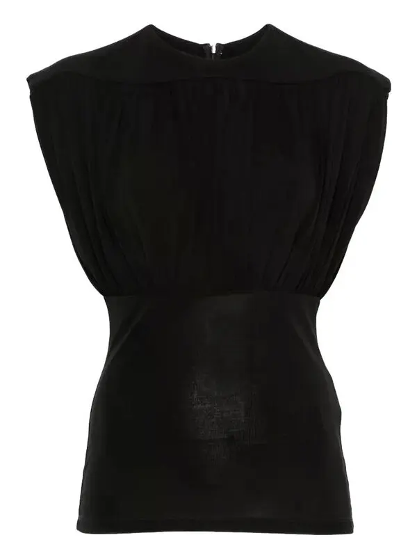 ANINE BING Sleeveless Crewneck Top - Black