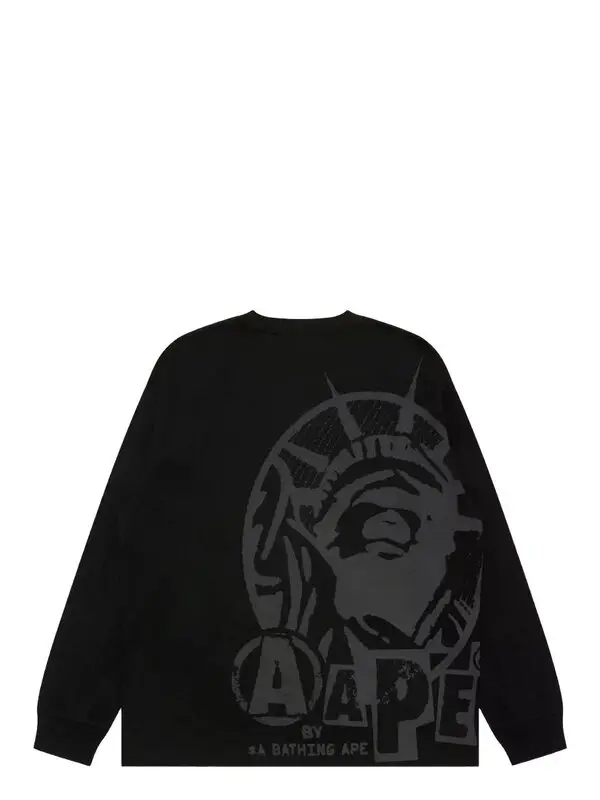 AAPE BY *A BATHING APE Graphic-print Long-sleeve T-shirt - Black