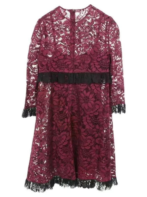 Dolce & Gabbana Lace Mini Dress - Red