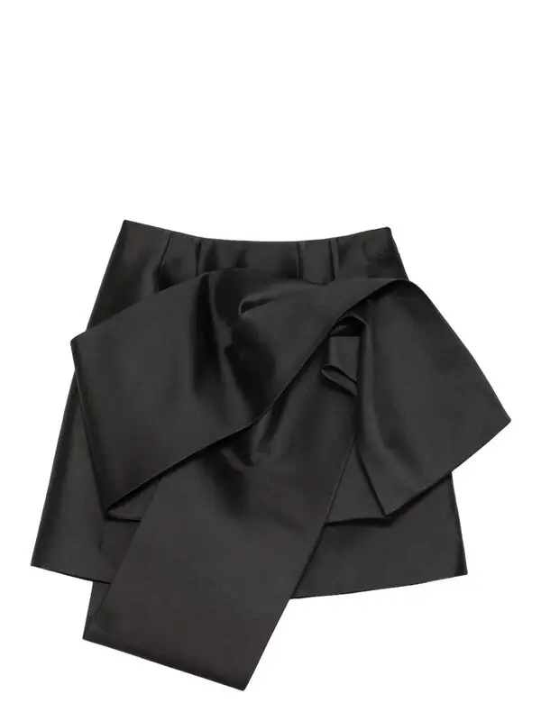 Dice Kayek Bow-detail Pleated Skirt - Black