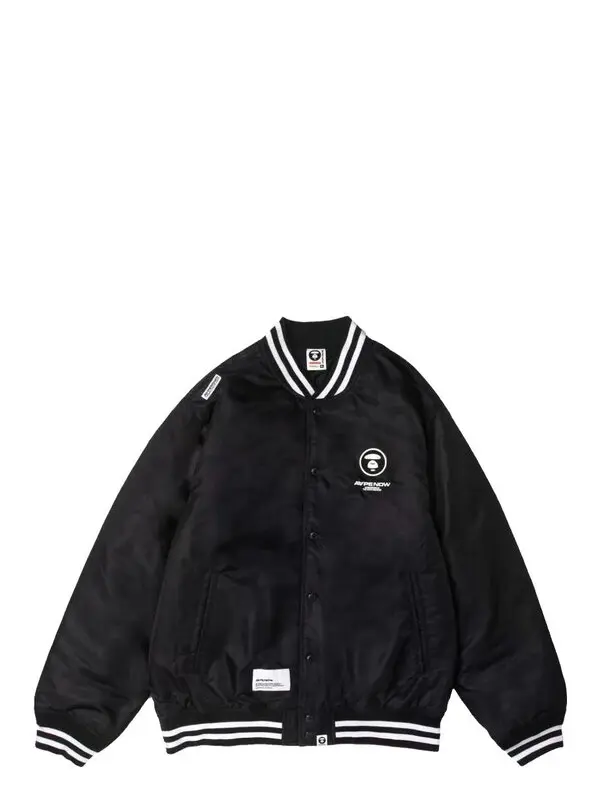 AAPE BY *A BATHING APE Moonface Patch Bomber Jacket - Black