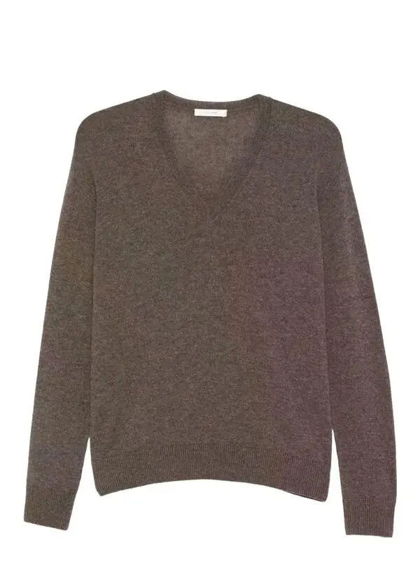 THE ROW V-neck Knit - Brown