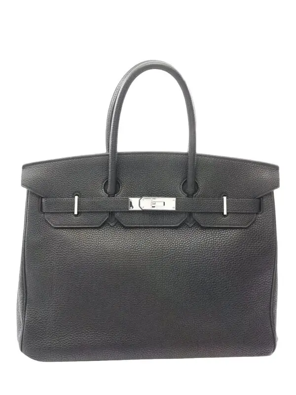 Hermès 35cm Togo Leather Birkin Retourne Handbag - Black