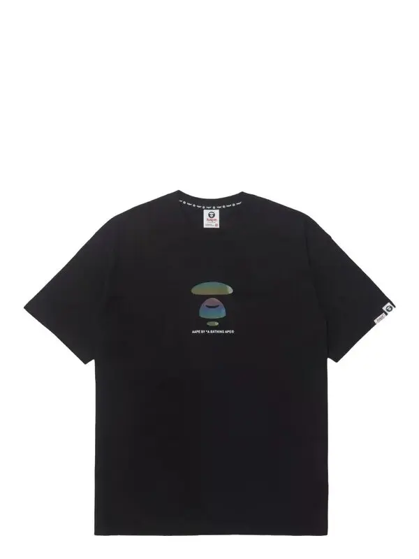 AAPE BY *A BATHING APE Moonface Hologram-print T-shirt - Black