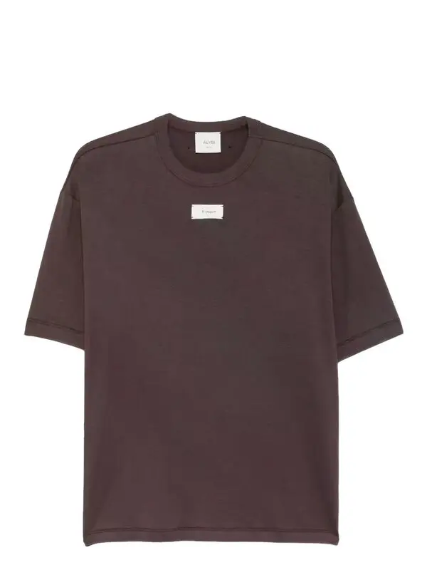 ALYSI Logo Patch T-shirt - Brown