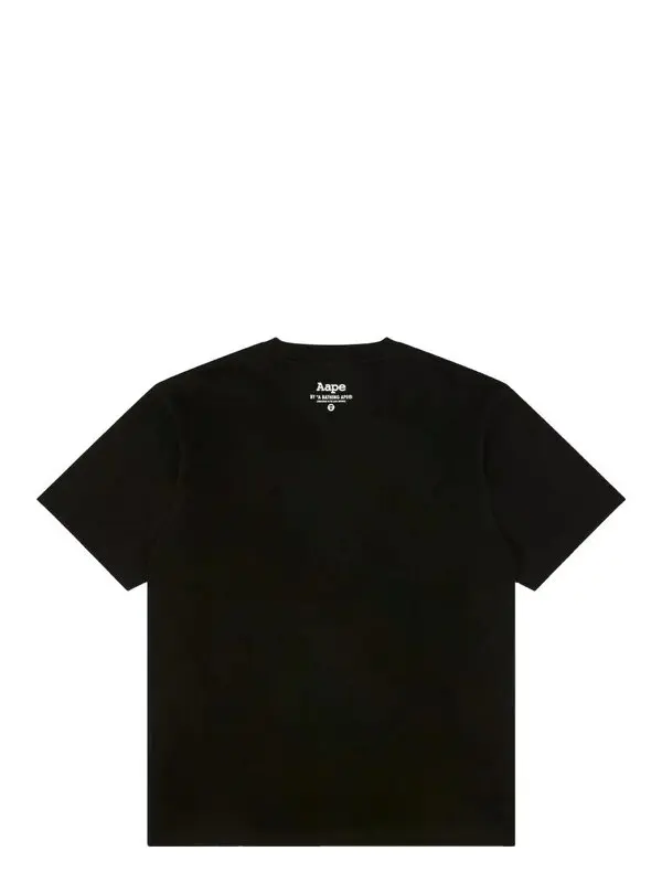 AAPE BY *A BATHING APE Moonface Logo-print T-shirt - Black