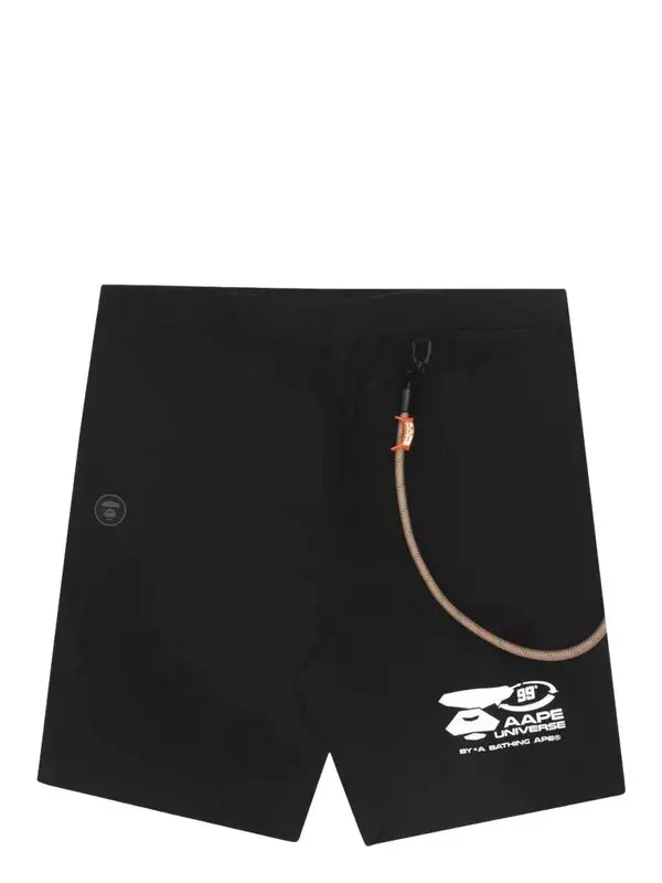 AAPE BY *A BATHING APE Moonface Detachable String Shorts - Black