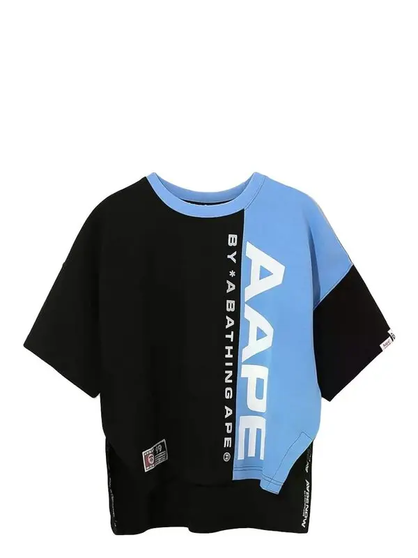 AAPE BY *A BATHING APE Colour-block Logo T-shirt - Black