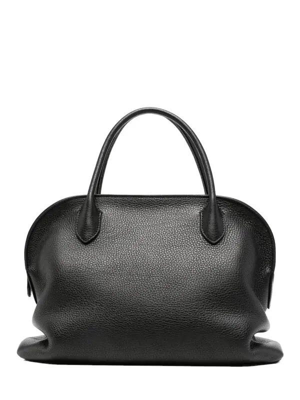 THE ROW Agnes Leather Tote Bag - Black