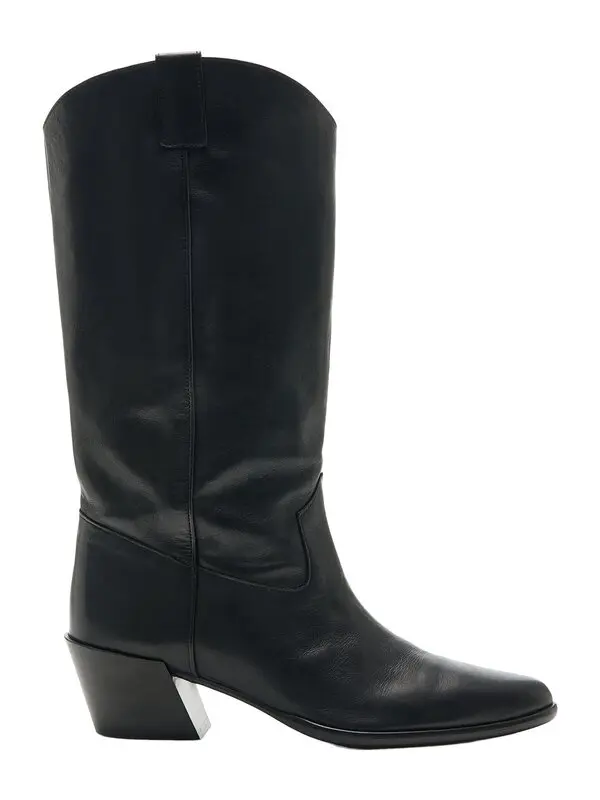 Staud Monty Leather Knee-high Boots - Black