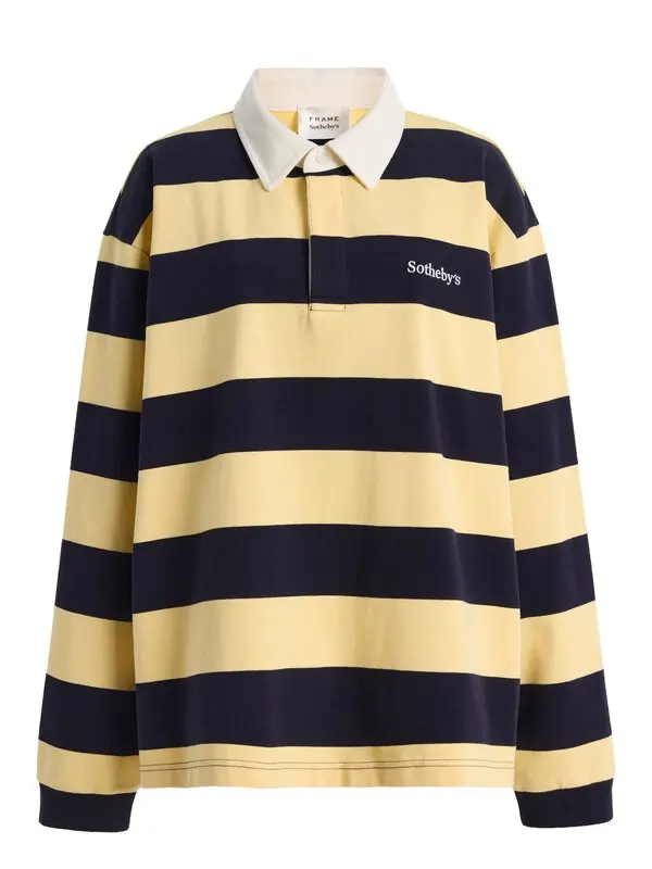 FRAME X Sotheby's Rugby Cotton Polo Shirt - Navy