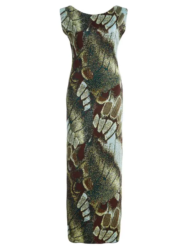 Staud Veronica Knit Maxi Dress - Green