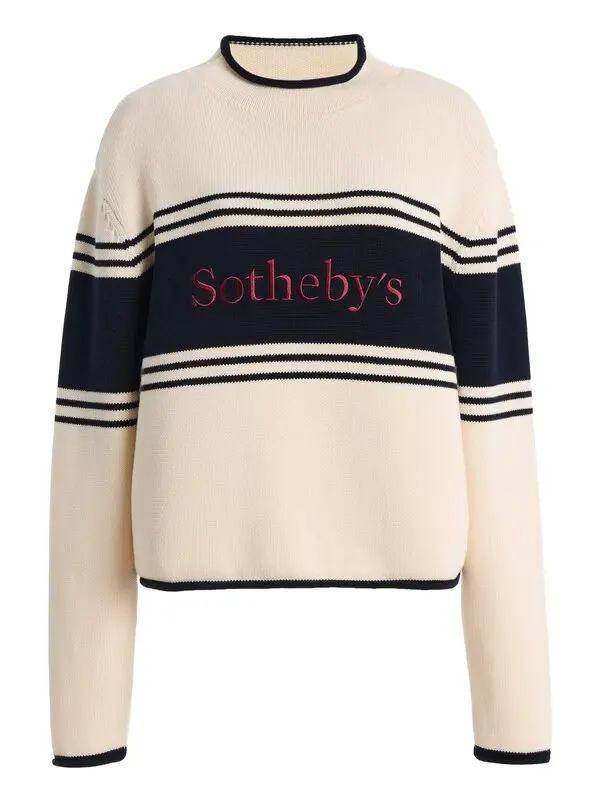 FRAME X Sotheby's Rolled Cotton Sweater - Ivory
