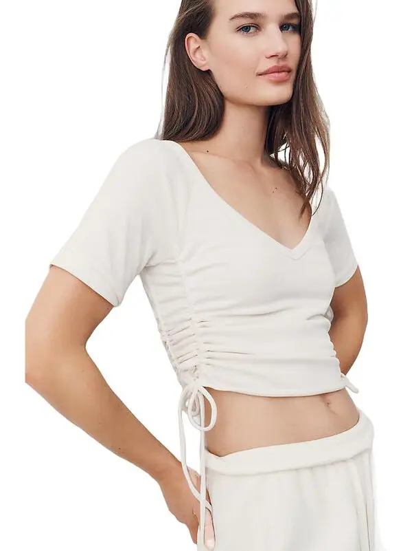 Daily Practice Short-sleeve Side Action Tee - Ivory