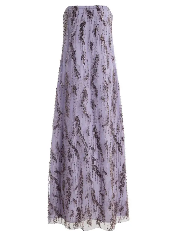 Staud Cassie Embellished Maxi Dress - Purple
