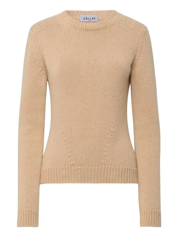 CALLAS MILANO Jeanne Cashmere Knit Sweater - Camel