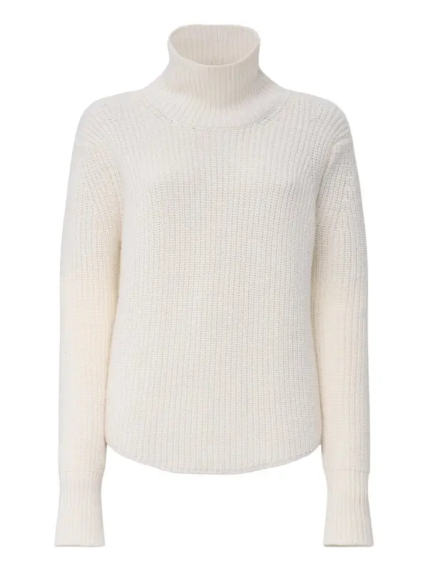 CALLAS MILANO Barrie Cashmere Turtleneck Sweater - Ivory