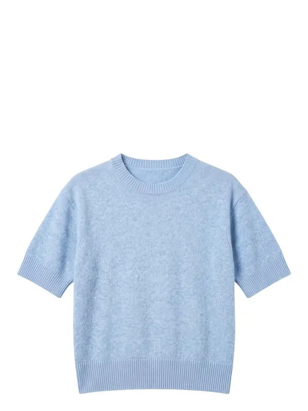 BRODIE CASHMERE Vicky Cashmere Tee - Blue