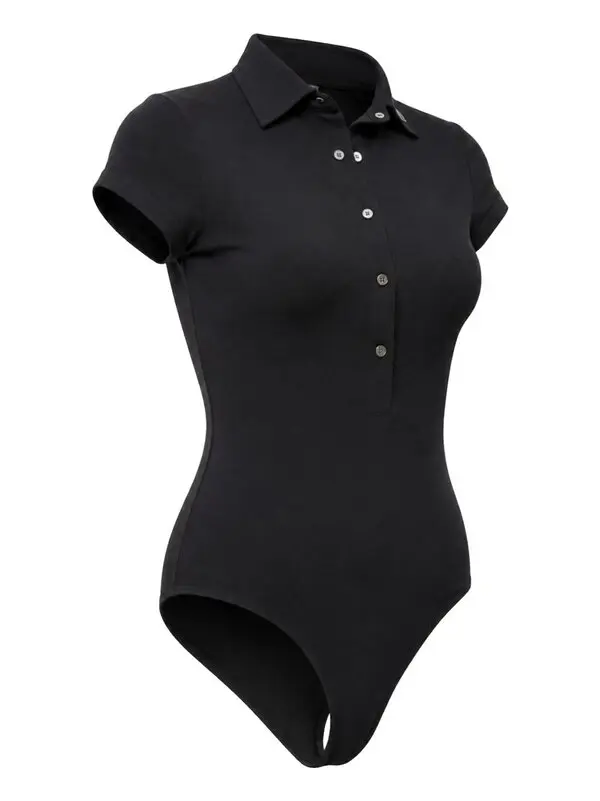 FOREPLAY GOLF Foreplay Golf Polo Bodysuit Short Sleeve - Black
