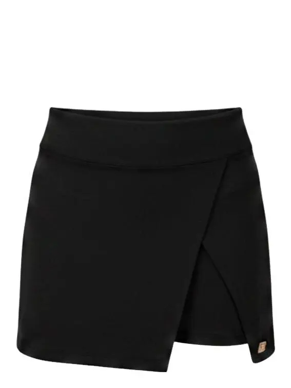 FOREPLAY GOLF Wrap Front Pleated Skirt - Black