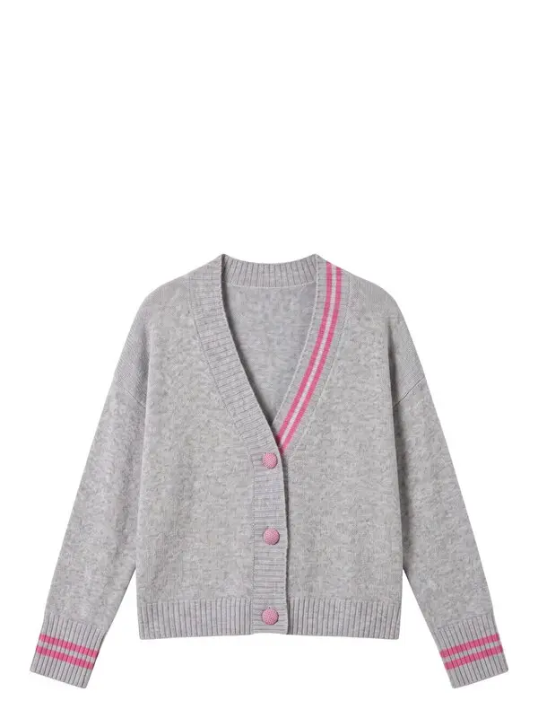 BRODIE CASHMERE Courtney Cashmere Cardigan - Grey