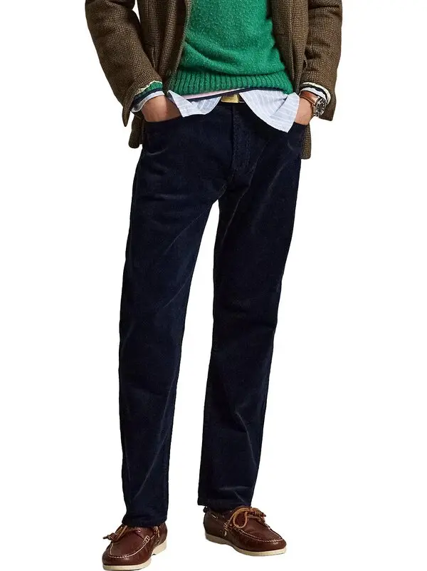 Ralph Lauren Hampton Straight Stretch Corduroy Pant - Aviator Navy