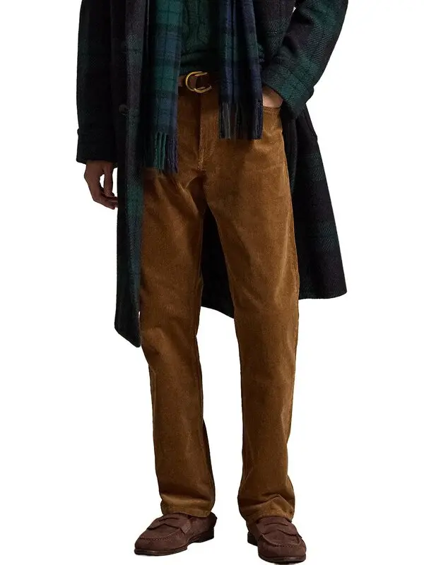 Ralph Lauren Hampton Straight Stretch Corduroy Pant - Sepia