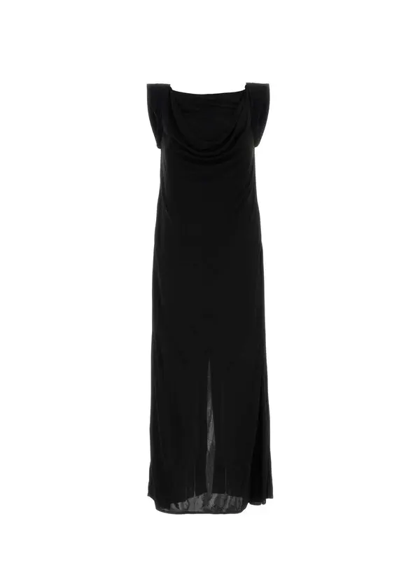 Bottega Veneta Crepe Long Dress - Black