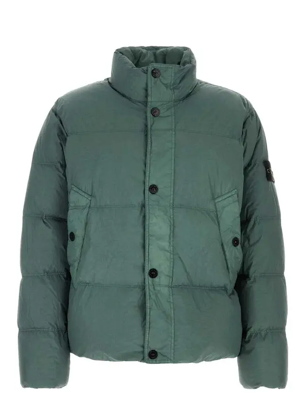 Stone Island Padded Nylon Down Jacket - Green