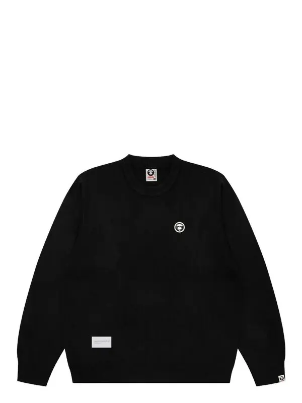 AAPE BY *A BATHING APE Moonface Logo Sweater - Black