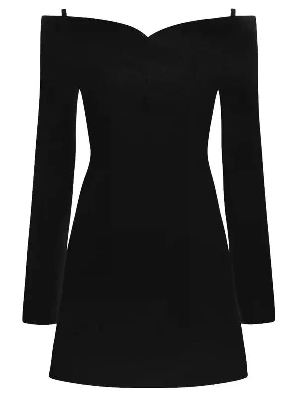 VIOLANTE NESSI Marino Off-the-shoulder Mini Dress - Black