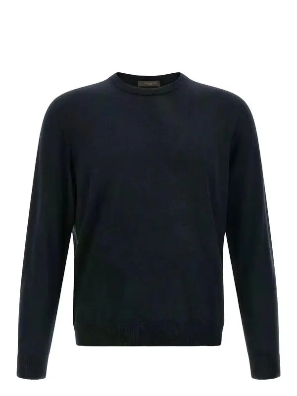 ZANONE Giro Ribbed-trim Sweater - Blue