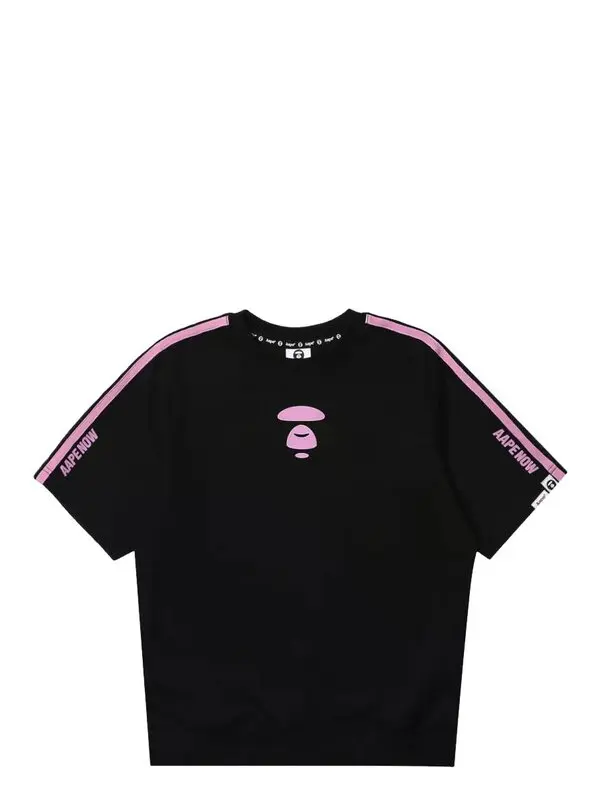 AAPE BY *A BATHING APE Logo-print Taped T-shirt - Black