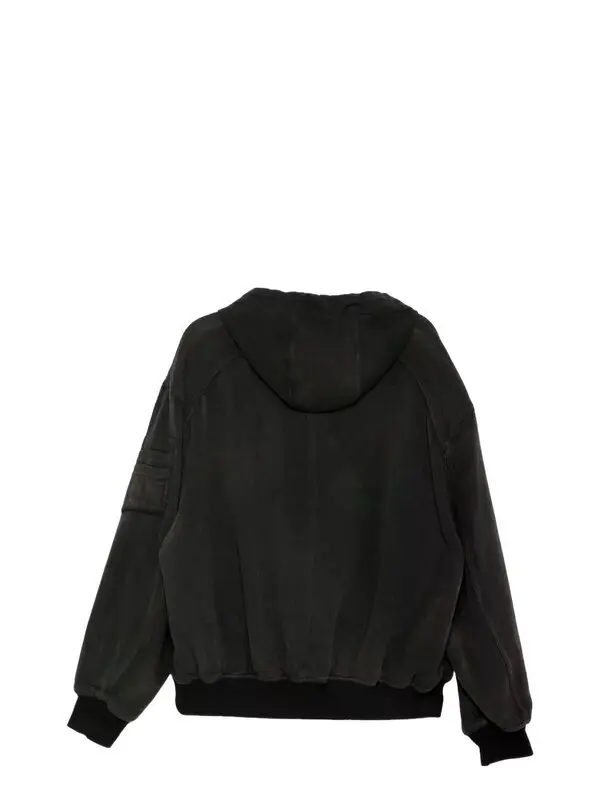 JUUN.J Checked Reversible Zip-up Hoodie - Black
