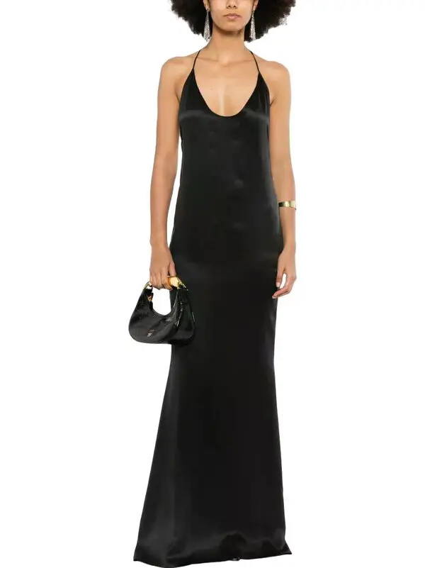 TOM FORD Silk Halter-neck Evening Dress - Black