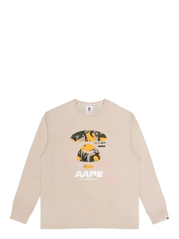 AAPE BY *A BATHING APE Moonface Camo-graphic T-shirt - Neutrals