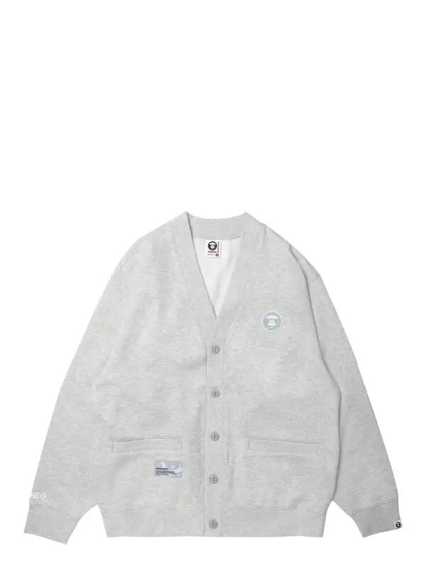 AAPE BY *A BATHING APE Moonface Jersey Cardigan - Grey