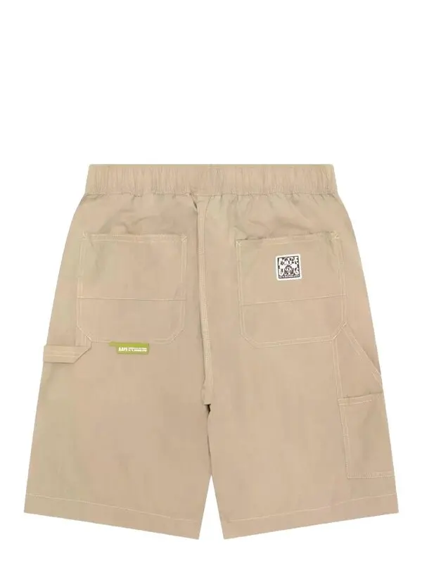 AAPE BY *A BATHING APE Logo-patch Shorts - Neutrals