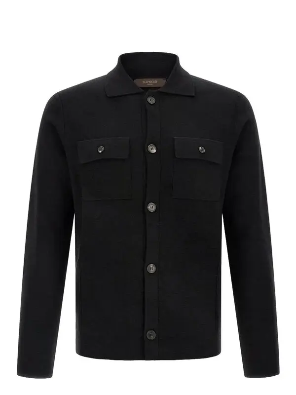 ZANONE Virgin Wool Button-up Cardigan - Black