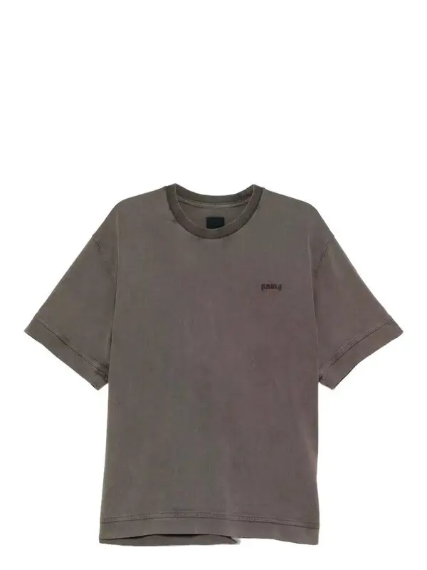 JUUN.J Logo-embroidered Cotton T-shirt - Brown
