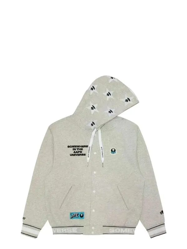 AAPE BY *A BATHING APE Logo-patch Hoodie - Grey