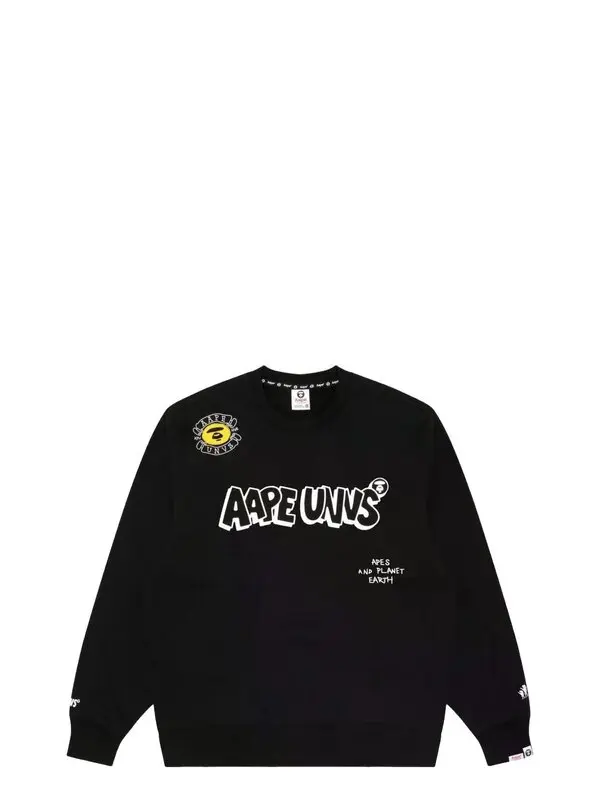 AAPE BY *A BATHING APE Graphic Print Sweatshirt - Black