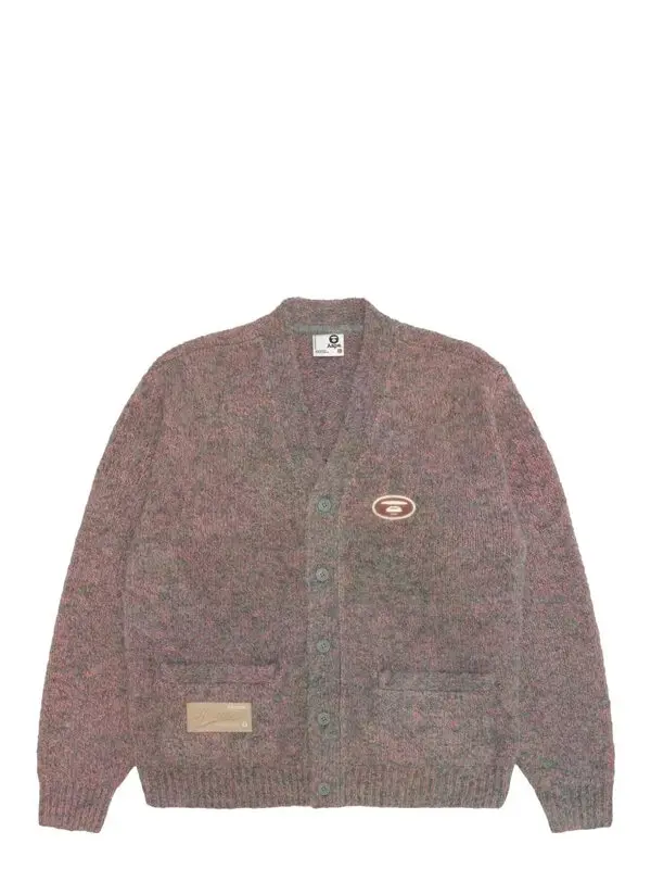 AAPE BY *A BATHING APE Moonface Button-down Cardigan - Grey